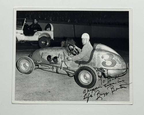 AUTOGRAPHED Vintage 1950s BUZZ BARTON Midget Race Car Driver Original ...