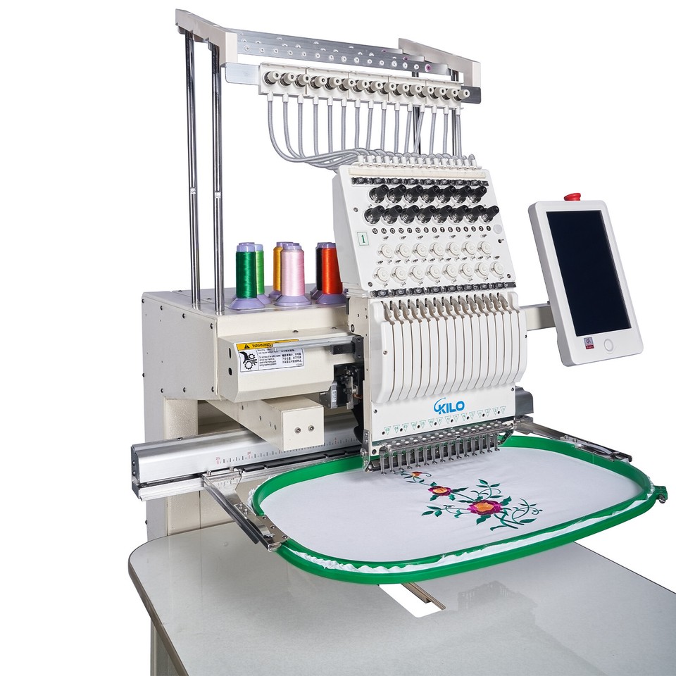 KILO 15 Needle Embroidery Machine for Cap Hat T-Shirt with Laser ...