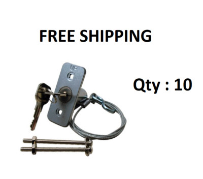 Garage Door Emergency Disconnect Release Key Lock w/ 3 foot cable - QTY ...