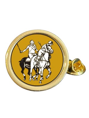 Horse Polo Gold Plated Domed Lapel Pin Badge | eBay UK