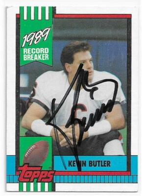 KEVIN BUTLER Autographed Signed 1990 Topps card Chicago Bears UGA ...