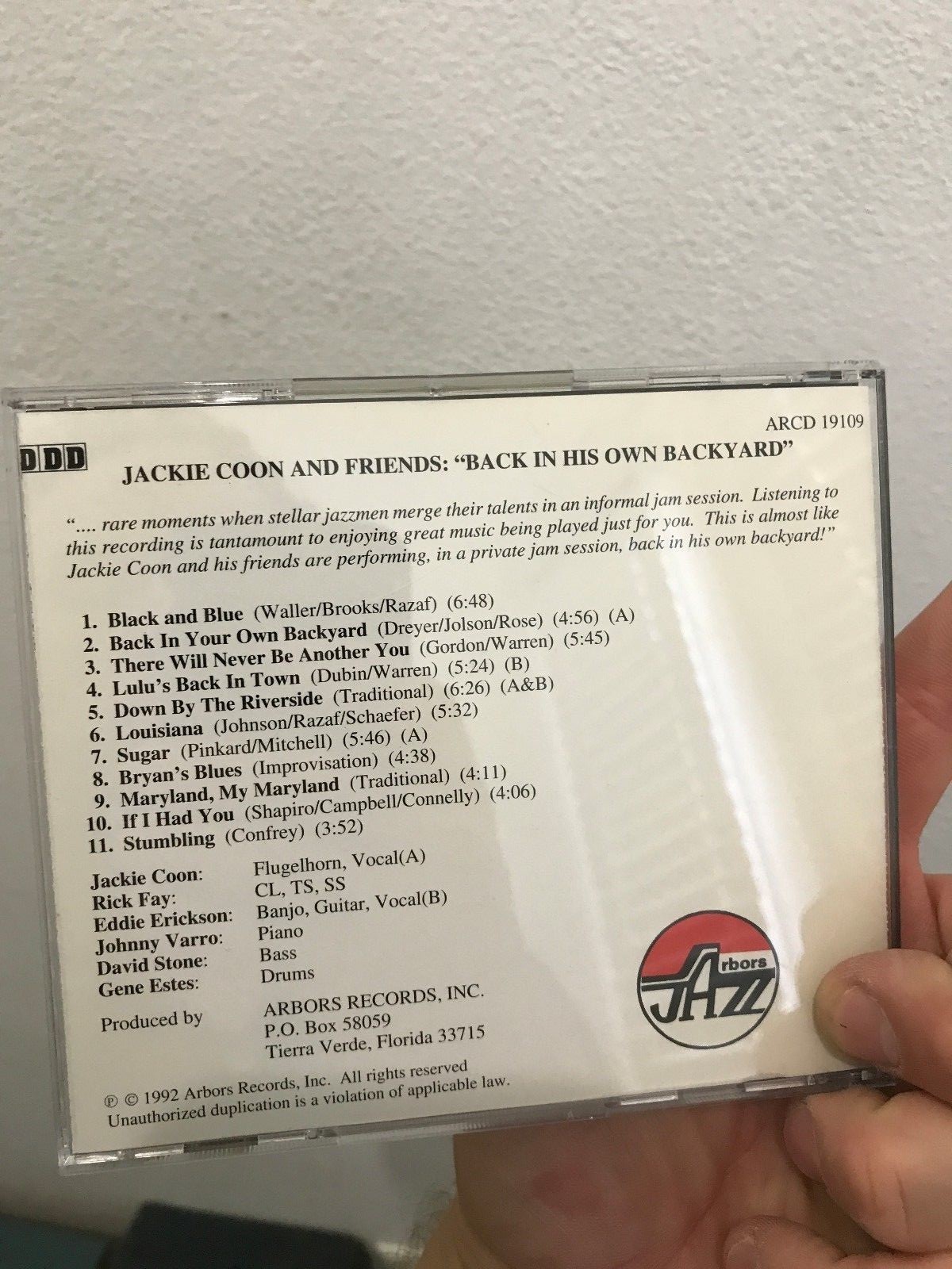 Jackie Coon and Friends Back In His Own Backyard CD | eBay