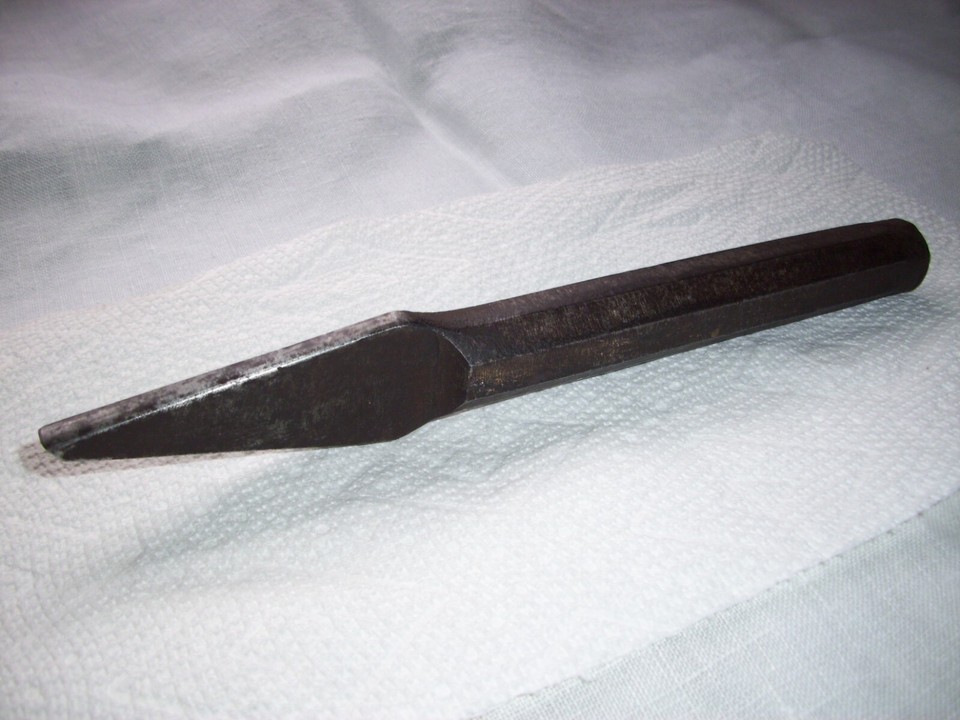 Vintage 8-1/2" Cape Chisel, cold steel, 3/4" dia, sharpened, ready for ...