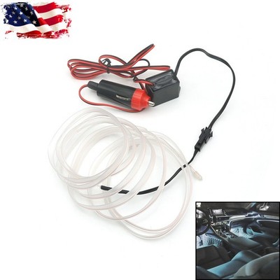 1x 2 Meter White LED Neon Strip Light Fit Car Interior Mood Atmosphere ...