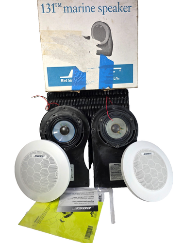 Qty of 2 - Bose 131 TM Marine / Boat Speakers w/ Covers - TESTED - 4.5 ...