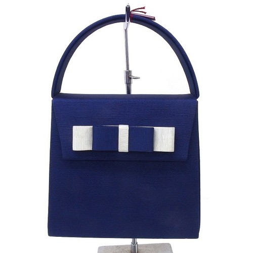 KCB Design Party Bag Trapezoid Ribbon Navy Women's Handbag | eBay