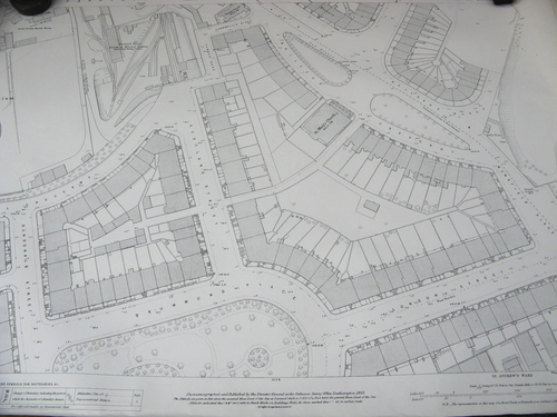 1895 Ordnance Survey Office Town Street Plan- Edinburgh Cannon Mills ...