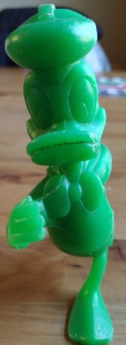 Vintage Green Donald Duck Hard Plastic Louis Marx Co. 1971 Walt Disney ...