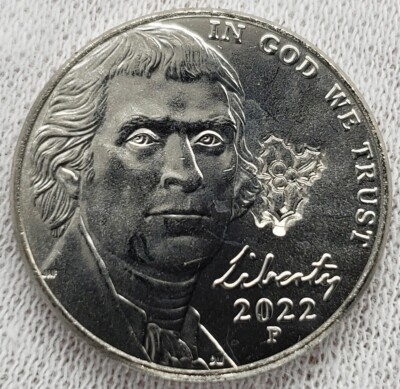 2022 Jefferson Nickel Winter Holiday Christmas Xmas Mistletoe ...