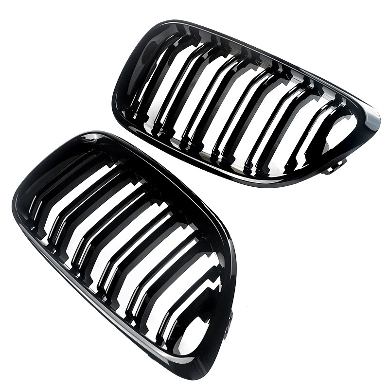 Front Kidney Grilles Grill For BMW F22 F23 F24 F27 12-18 Gloss Black ...