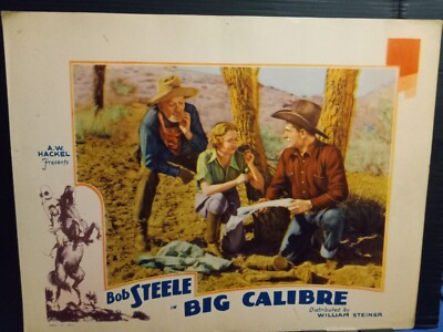 Lobby Card 1935 BIG CALIBRE Bob Steele Peggy Campbell John Elliott find ...