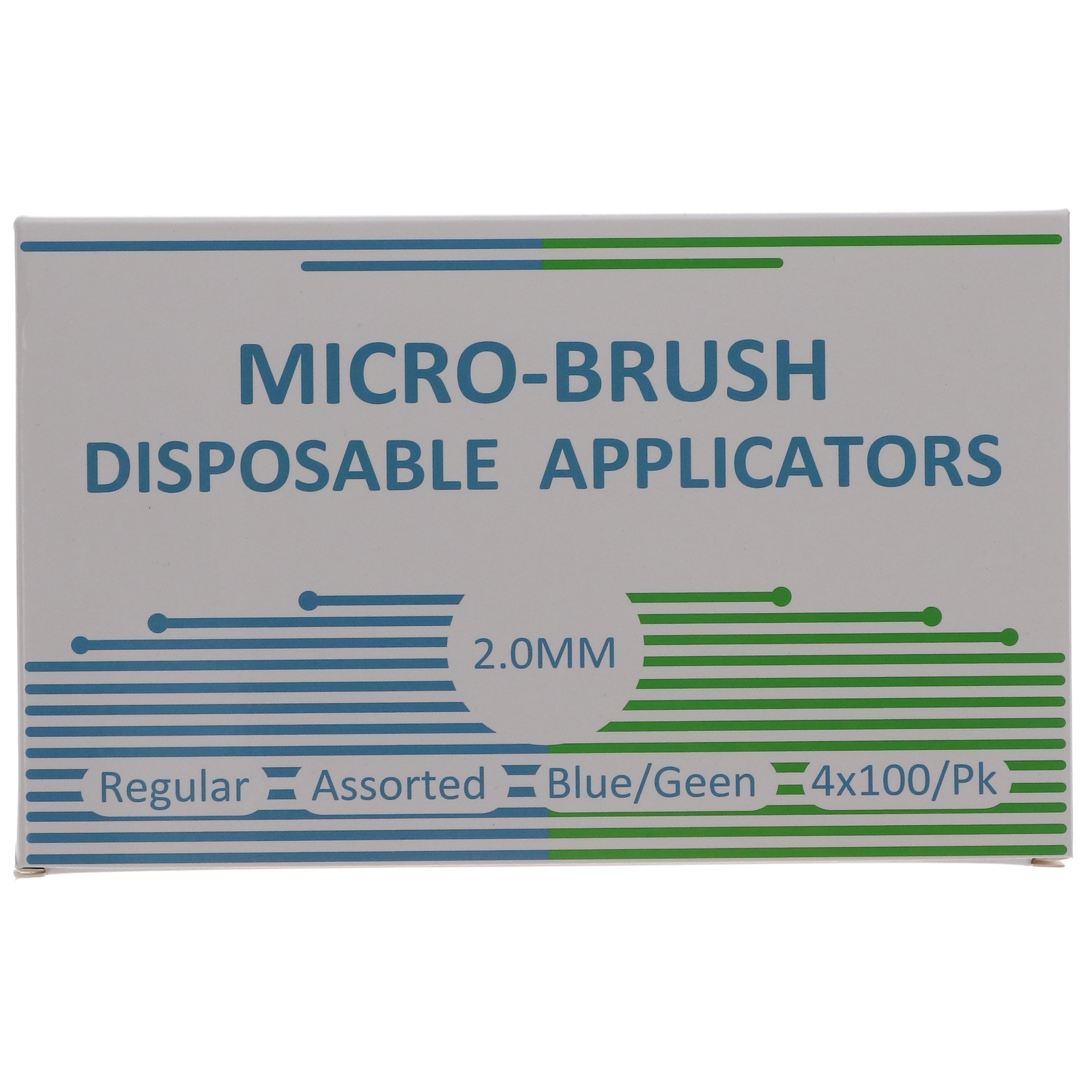House Brand Dentistry 101315 MicroBrush Applicators Regular Blue/Green ...