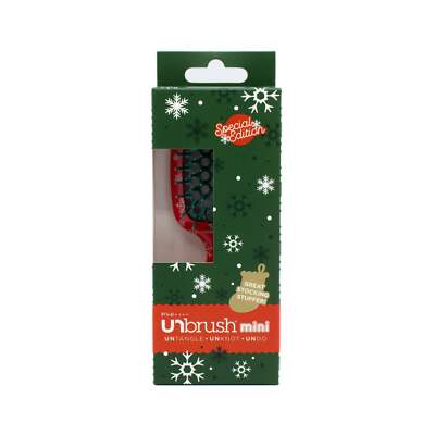 Unbrush Mini Holiday Hair Brush SLEIGH RIDE RED - New | eBay