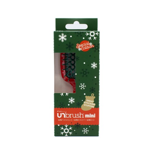 Unbrush Mini Holiday Hair Brush SLEIGH RIDE RED - New | eBay