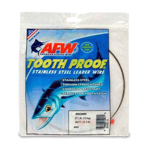 AFW Tooth Proof Stainless Steel Single Strand Leader Wire 1/4lb Camo | eBay