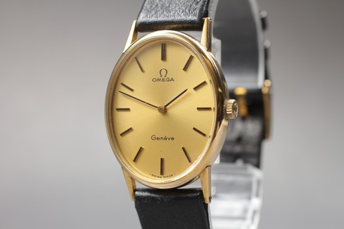 [Near MINT] Vintage Omega Geneve Cal.625 Gold Manual Winding Unisex ...