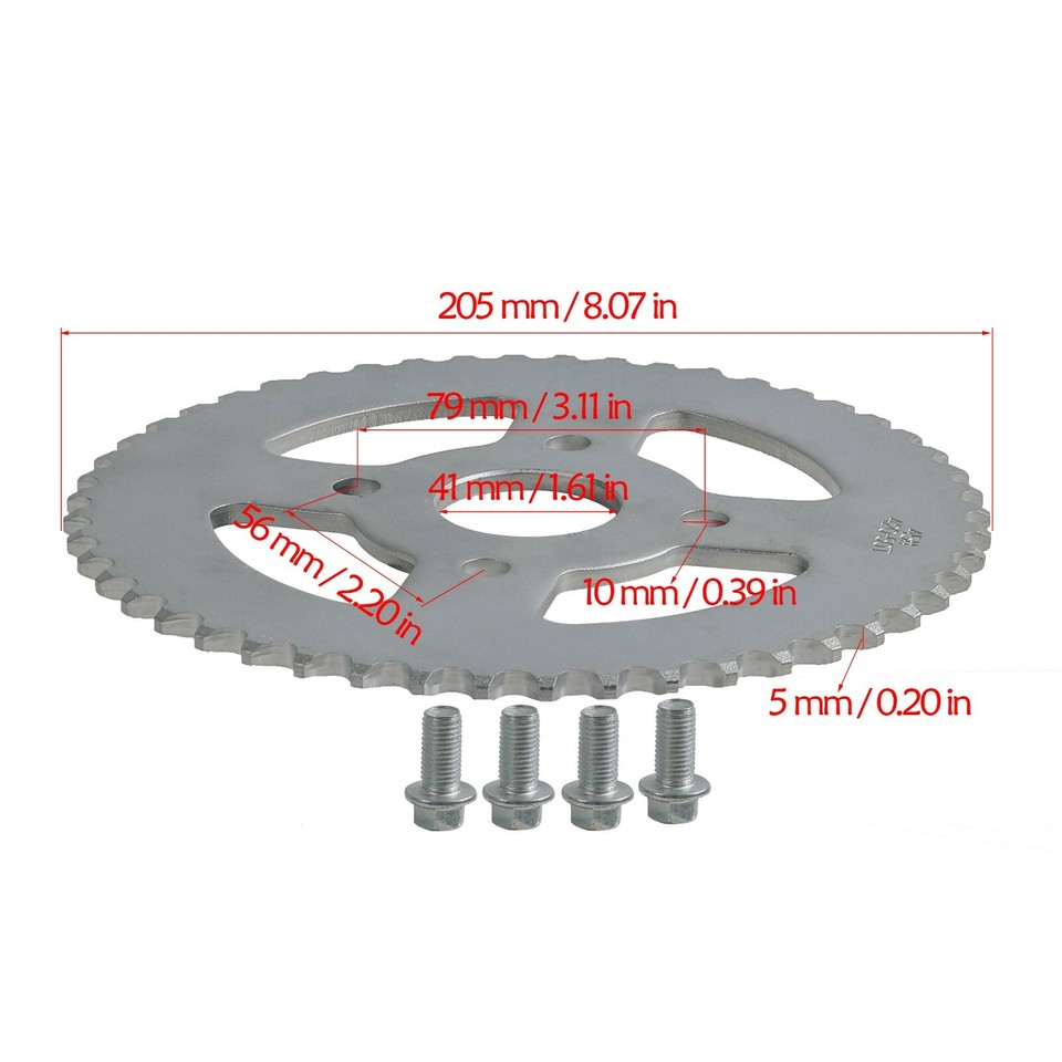 Rear Sprocket 420 50T 40mm For Coleman Trail CT200U Mini Bike BT200X ...