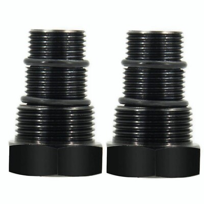 2Pcs Oil Filter Threaded Adapter 1/2"-28 NPT Auto Suppressor Oil Filter ...