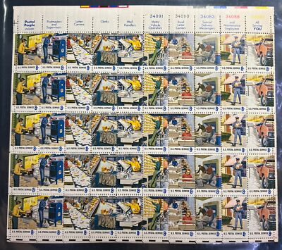 US Stamp Scott #1489-98, Postal Service Employees Sheet x 50 | eBay