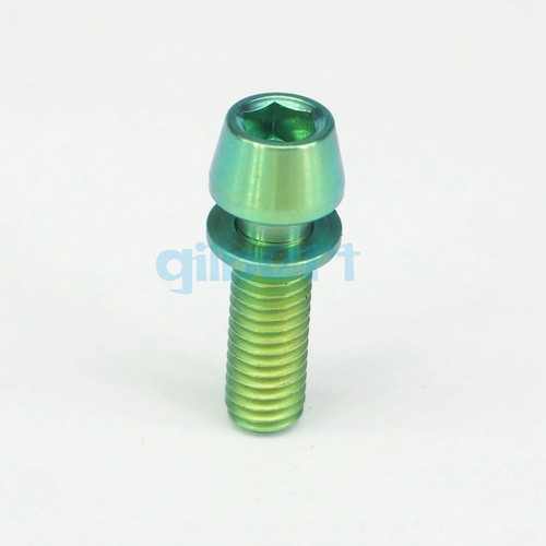 (4) M5 16/18/20mm Long GR5 Titanium Bike Screw Taper Cone Head Bolts ...