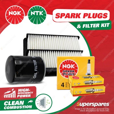 NGK Standard Spark Plugs & NTK Air Oil Filter for Toyota Hilux GGN15R ...