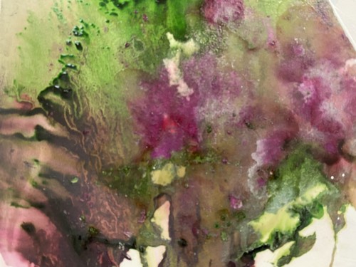 Abstract Mixed Media Ink Watercolor Painting on 11 X 15” Paper ...