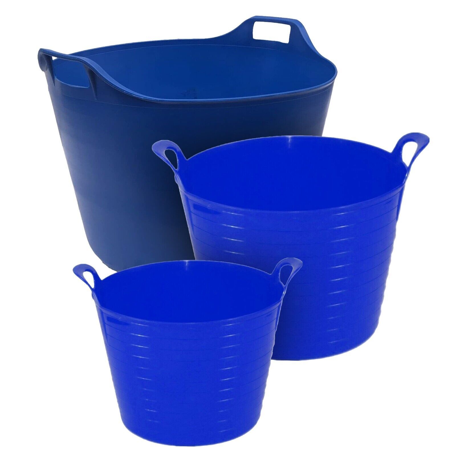20 40 75L Plastic Flexi Storage Tub Horse Feed Bucket Home Garden ...