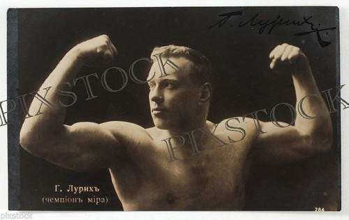 1900s Imperial Russian WRESTLER GEORG LURICH SIGNED Photo Postcard ...