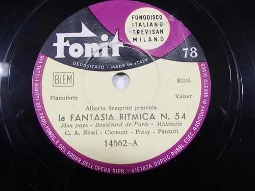 78 giri-ALBERTO SEMPRINI" FANTASIA RITMICA N° 54" FONIT 14662 EX | eBay