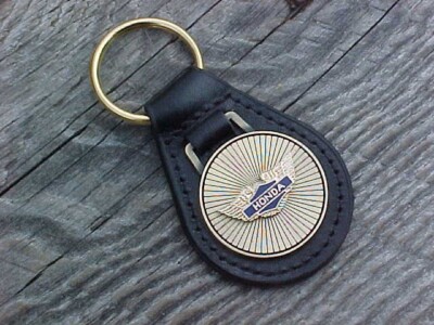 Honda Goldwing Motorcycle NOS Leather Key Fob Classic Logo Custom Made ...