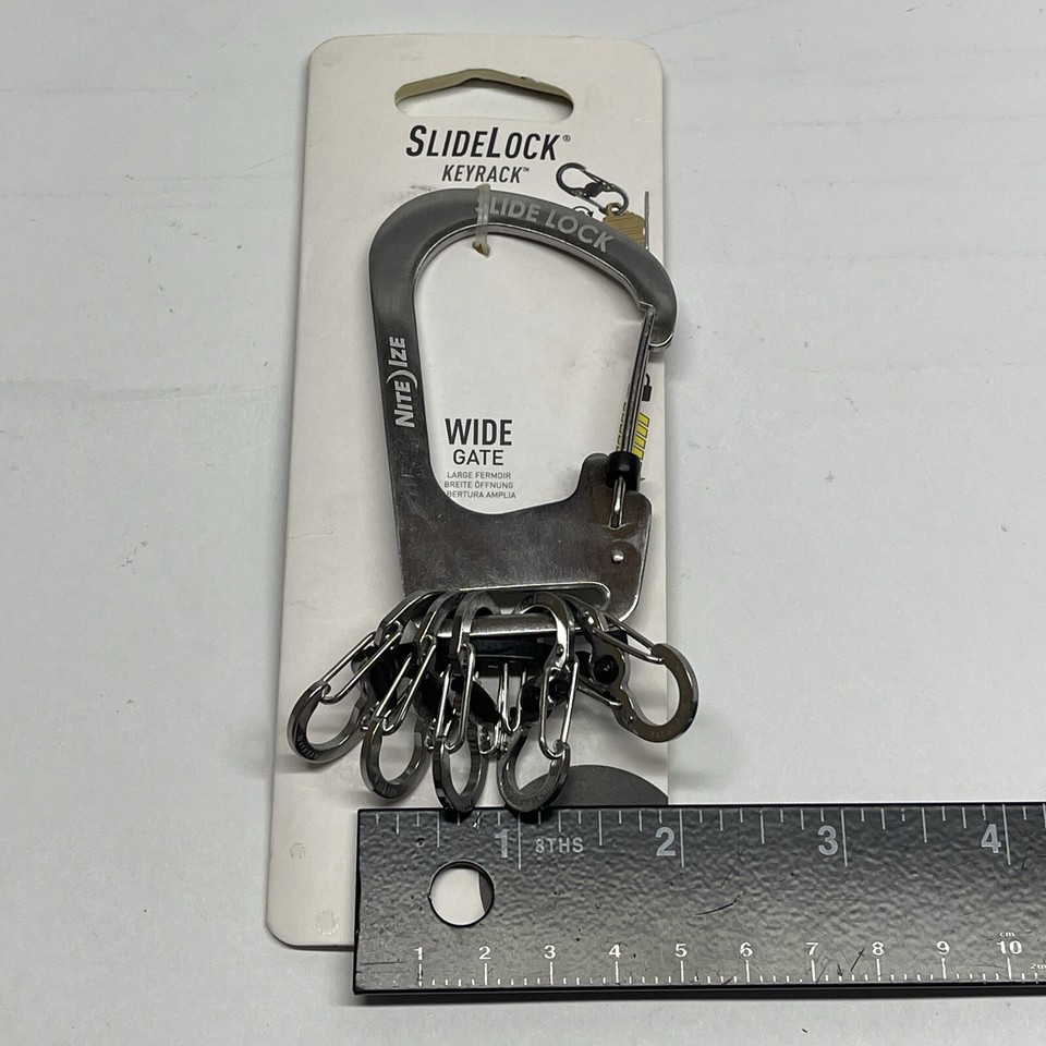 Nite Ize SlideLock KeyRack Stainless Steel Keychain Carabiner w/Locking S-Biners | eBay