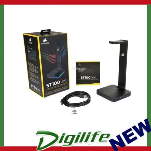 Corsair ST100 RGB Premium Headset Stand with 7.1 Surround Sound CA ...