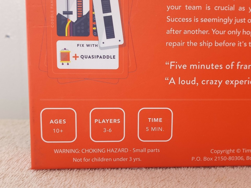 SpaceTeam Chaotic & Cooperative Card Game Stellar Factory Timber & Bolt ...