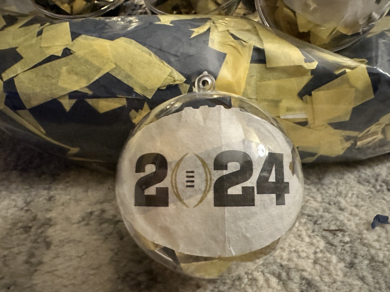 Michigan Wolverines National Championship Confetti Ornament CFP College ...