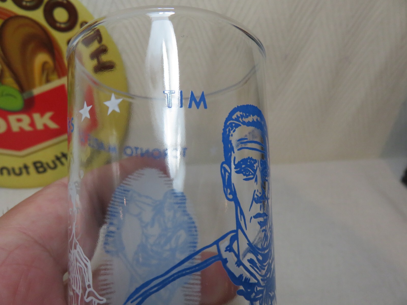 CANADA YORK PEANUT BUTTER TIM HORTON MAPLE LEAFS NHL HOCKEY GLASS 1961 ...