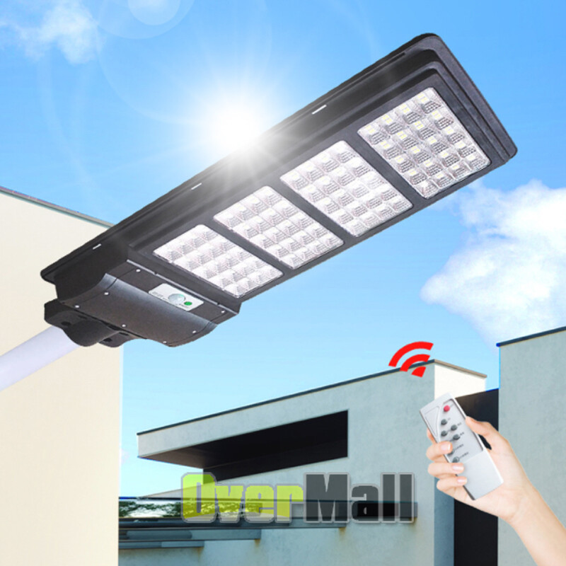 150W LED Solar Street Light Outdoor Commercial IP67 Dusk to Dawn PIR ...