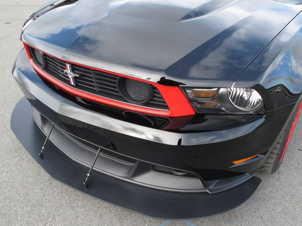 FRONT SPLITTER & 2 SUPPORT RODS for 2010-2012 Mustangs w/ Boss 302, C/S ...