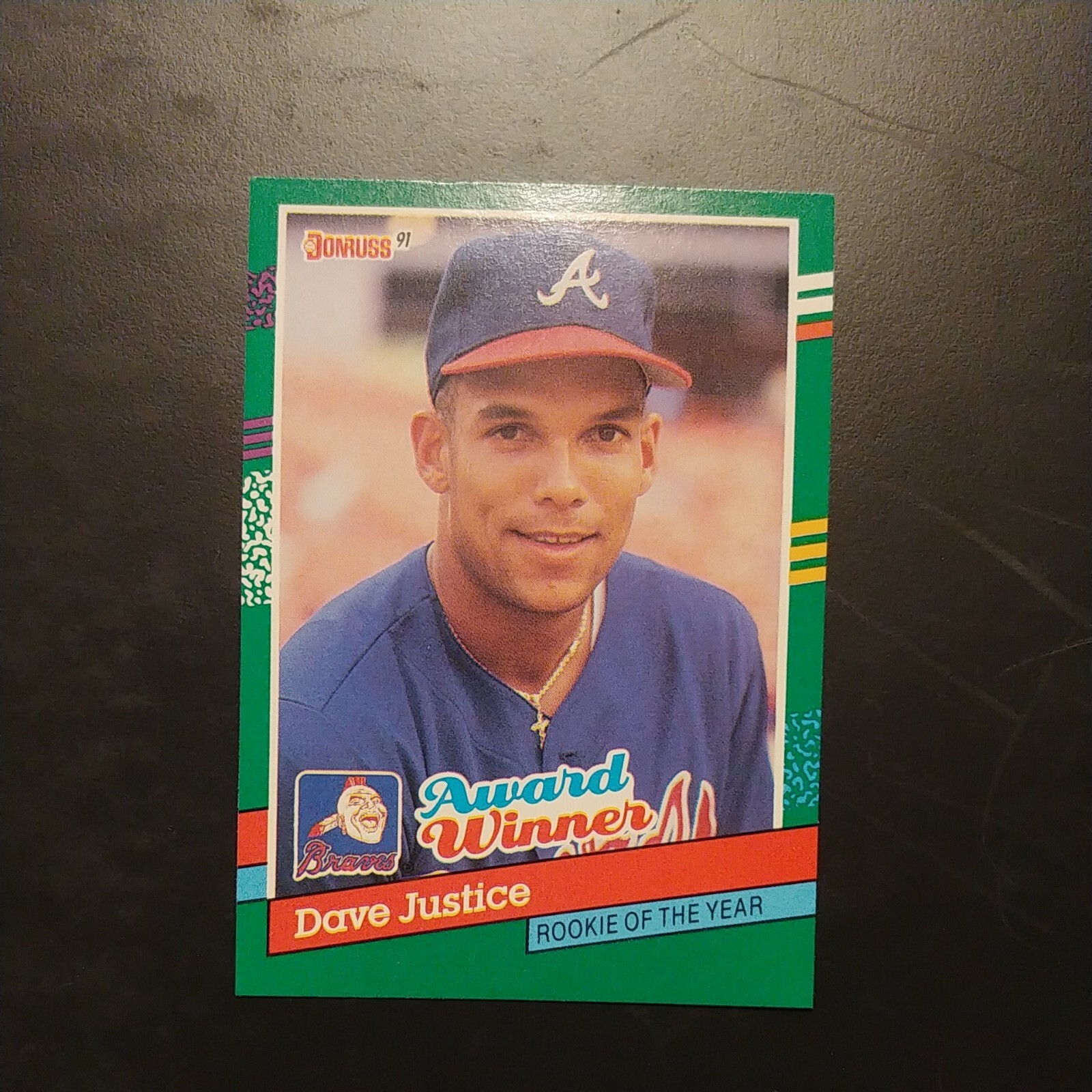 Dave Justice Rookie of the Year Error Card | eBay