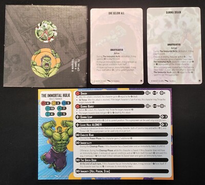 Marvel Crisis Protocol The Immortal Hulk ONLY Rules Cards Tokens NO ...