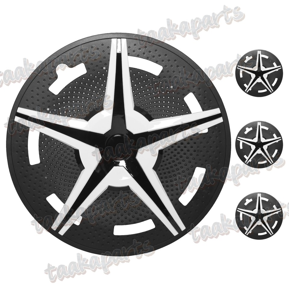 For Tesla Model Y 2019-2024, 19 Inch Single Star Center - Black/White ...
