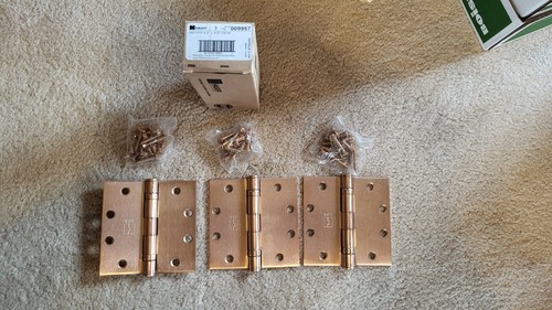 Box of 3 ~ HAGER BB1279 HINGES 4.5" x 4.5" COLOR IS US10 Finish with ...