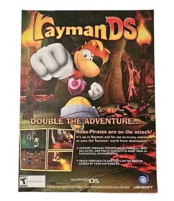 Rayman DS 2005 Nintendo DS Original Print Ad - 7.75" X 10.5" | eBay