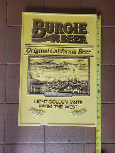 VINTAGE BURGIE BEER Light Golden Beer SIGN ☆ RARE | eBay