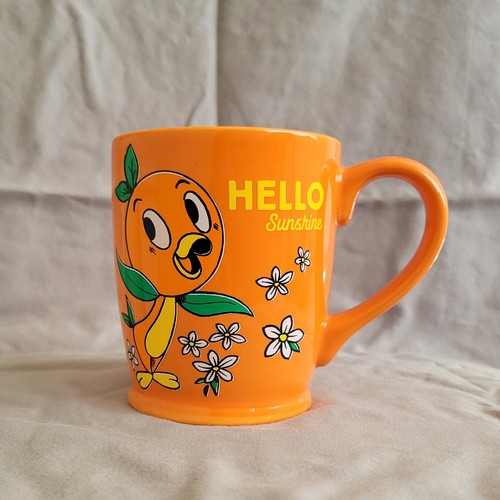 Disney Hello Sunshine Orange Coffee Mug Flower Bird Daisy Epcot Florida ...