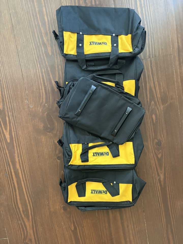 1 NEW Dewalt LARGE Nylon 15" w/ 3 POCKETS & 2 RAILS Drill Saw Tool Bag ...
