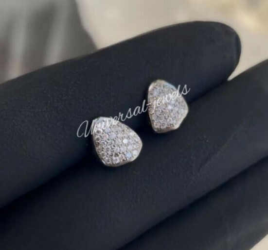 Real DVVS Moissanite Men's Grillz Teeth Rapper Stud Screw Back Earring ...