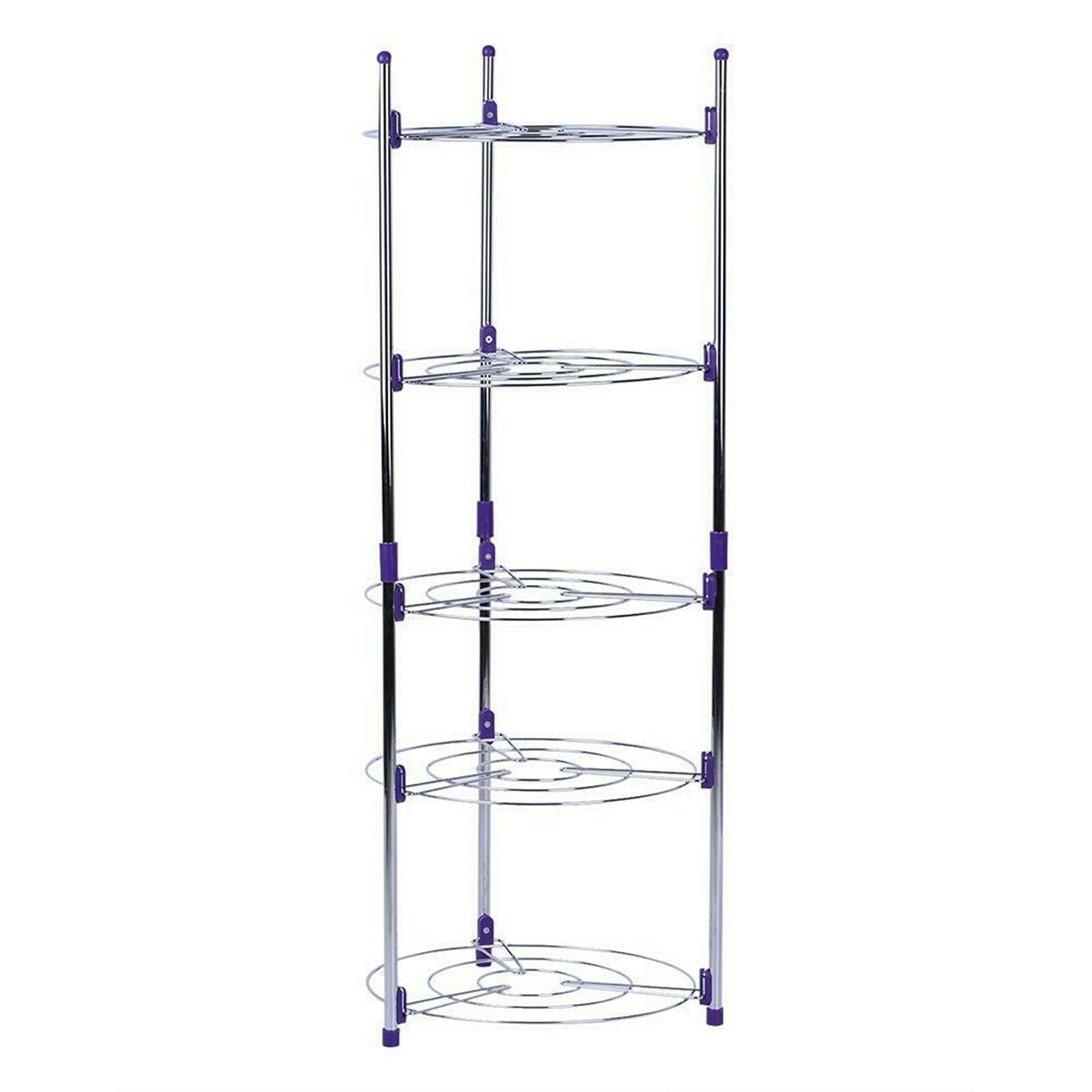 5 Tier Kitchen Pan Stand Pot Saucepan Storage Organise Unit Rack Holder ...
