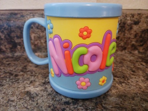 Name: NICOLE- NEW Personalized Kids Childs Mug Cup Plastic 10oz. 3D ...
