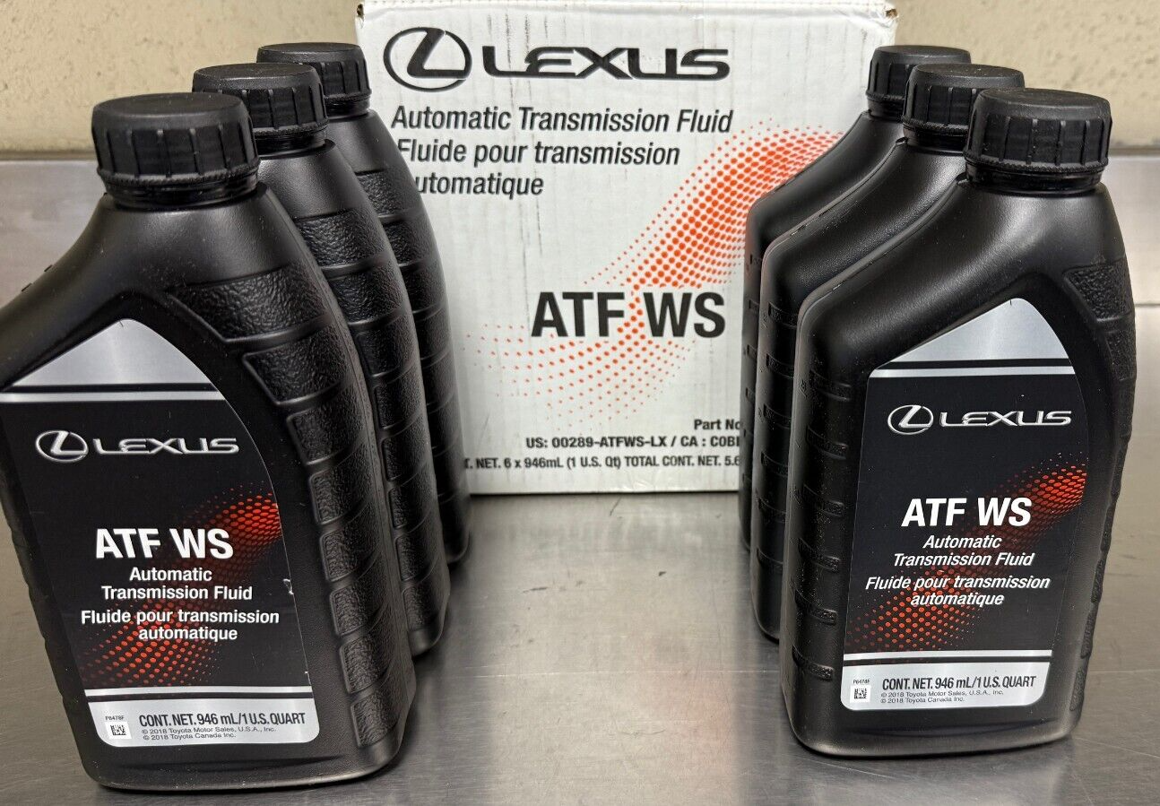 LEXUS/TOYOTA TRANSMISSION FLUID WORLD STANDARD 6QTS IN A CASE 00289 ...