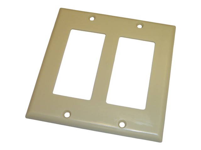 - Ivory Decora Double 2-Gang Wallplate Cover with Screws 820502 for ...